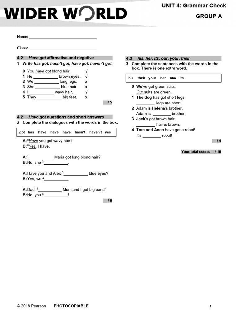 Unit 4 Grammar Check Answers | PDF