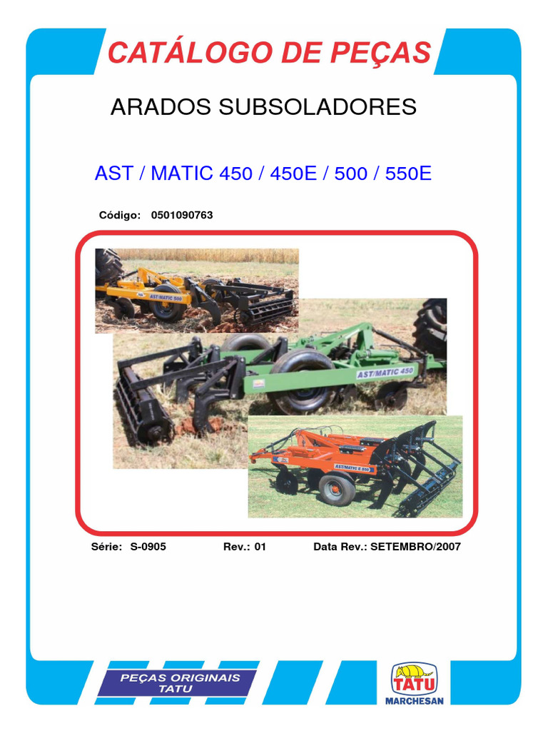 Subsolador Tatu Completo Ast - Matic 450 - 09 Hastes | PDF
