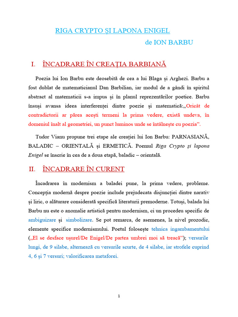 Riga Crypto Și Lapona Enigel | PDF
