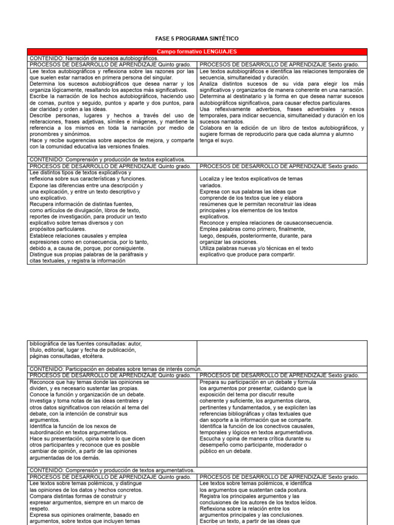 FASE 5 PROGRAMA SINTÉTICO Mapa General | PDF