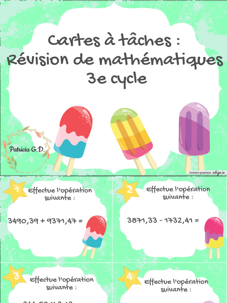 Cartes A Taches Revision 3e Cycle Final | PDF