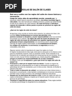 10 Reglas Del Salón de Clases Imprescindibles | PDF | Aprendizaje