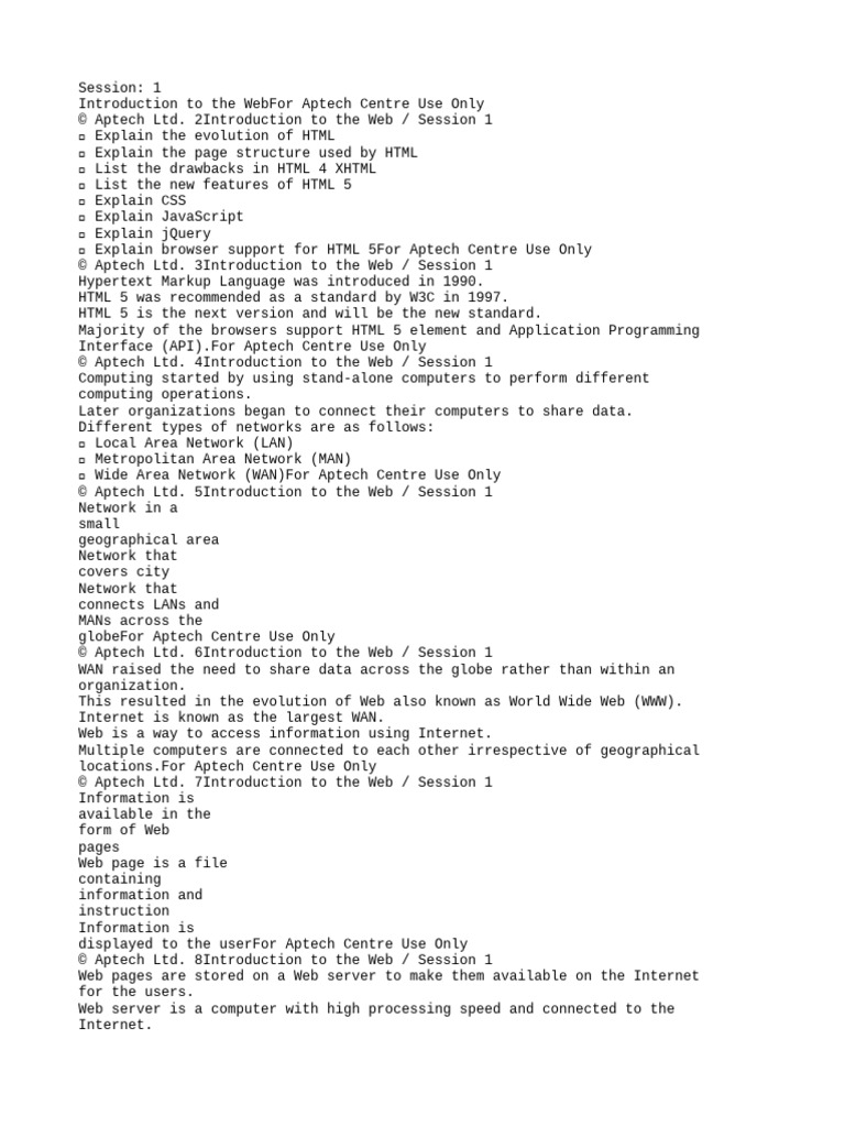Complete HTML PDF | PDF