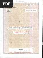 Déclaration fiscale d'existence PME | PDF | Impôts | Impôt sur le revenu
