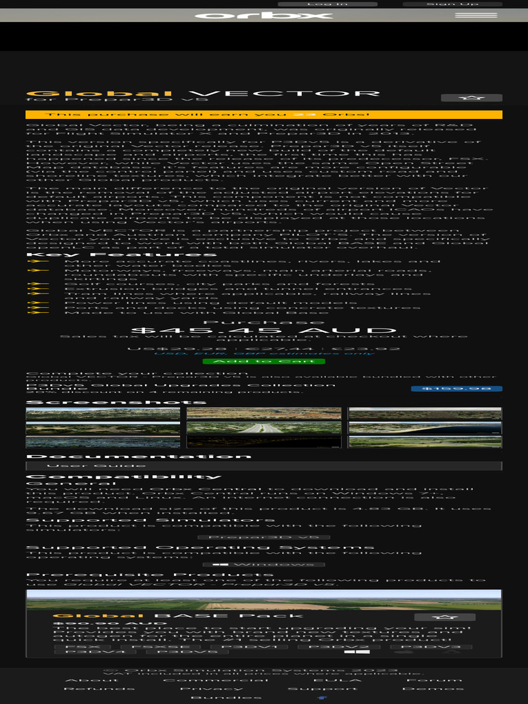 Global VECTOR - Prepar3D v5 - Orbx | PDF