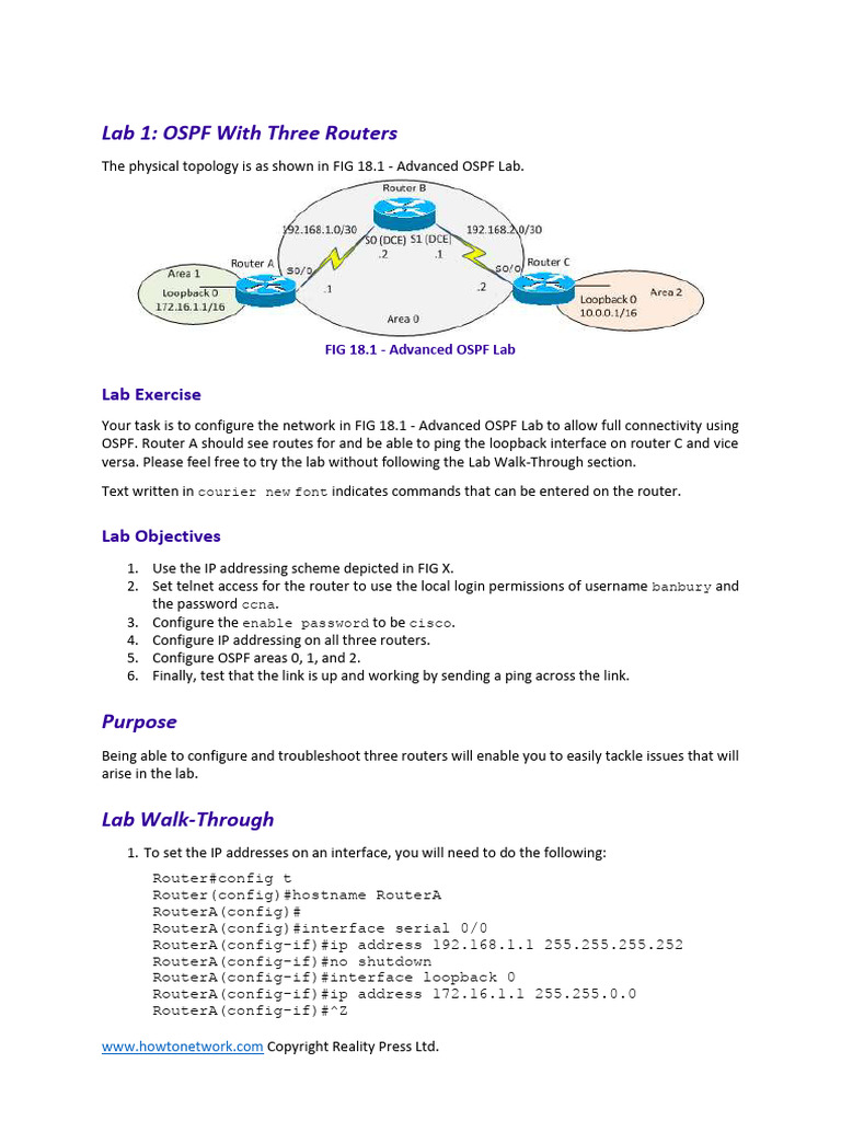 Ospf Lab Pdf