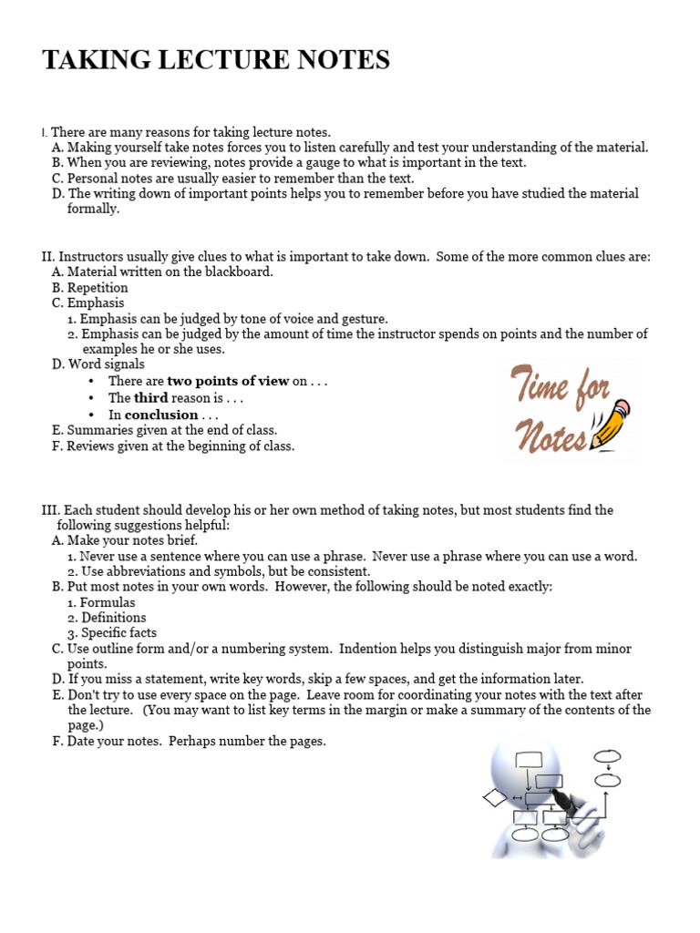 Taking Lecture Notes | Download Free PDF | Human Communication | Cognition