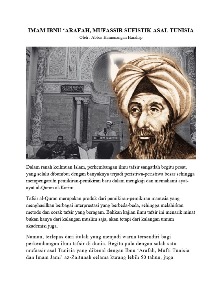 Imam Ibnu 'Arafah: Mufassir dan Guru | PDF | Agama & Spiritualitas