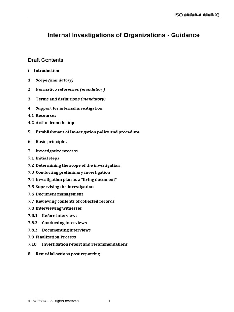 Internal Investigation Guidance Checklist | PDF | Business | Computers