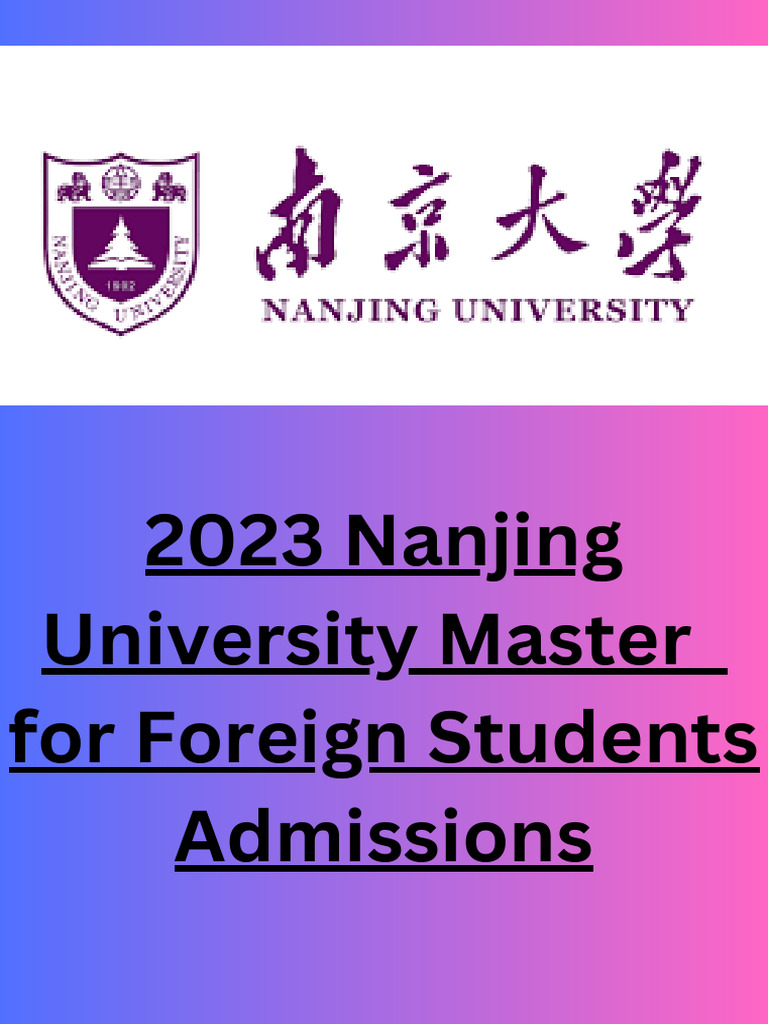 Nanjing University Foreign Masters | PDF | Business | Finance & Money ...