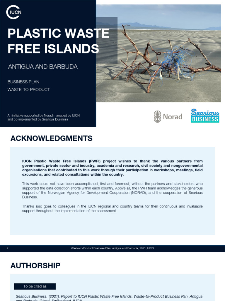 Business Plan Plastic Waste To Product Antigua Barbuda | PDF