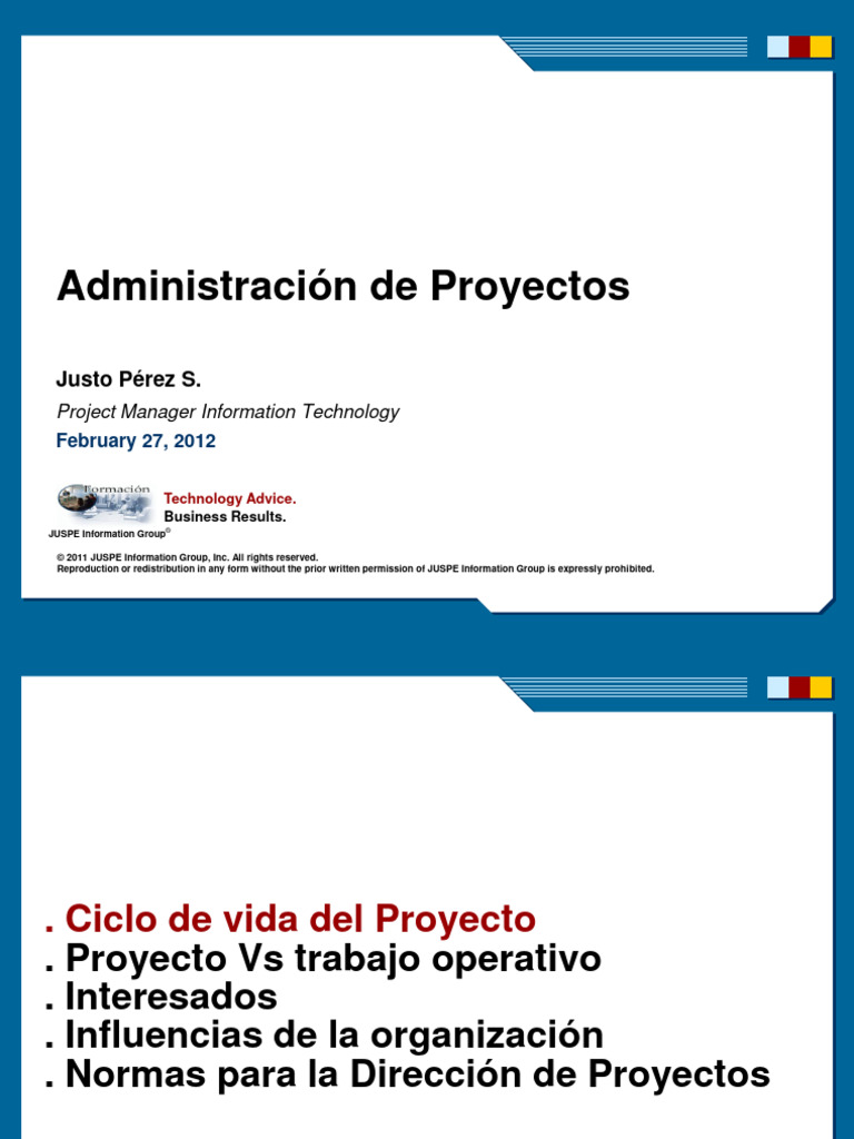 Unidad Ii 02 Ciclo De Vida Proyecto Pdf Business Planificación