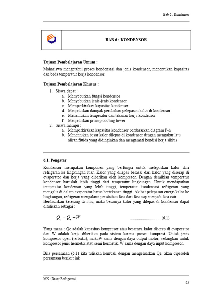 Proses dan Jenis Kondensor Refrigerasi | PDF | Teknologi & Rekayasa