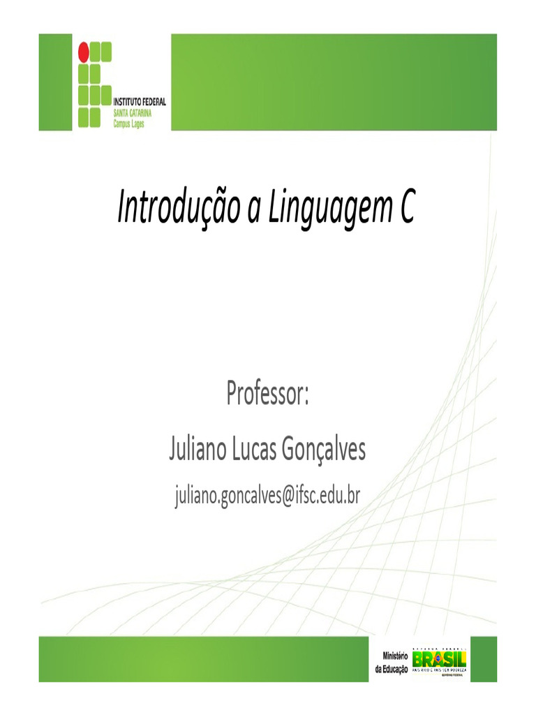 Introdução A Linguagem C | PDF