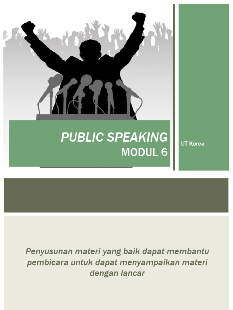 Dokumen - Tips Public Speaking Modul 6 Edisi 2ppt | PDF | Seni & Disiplin Bahasa