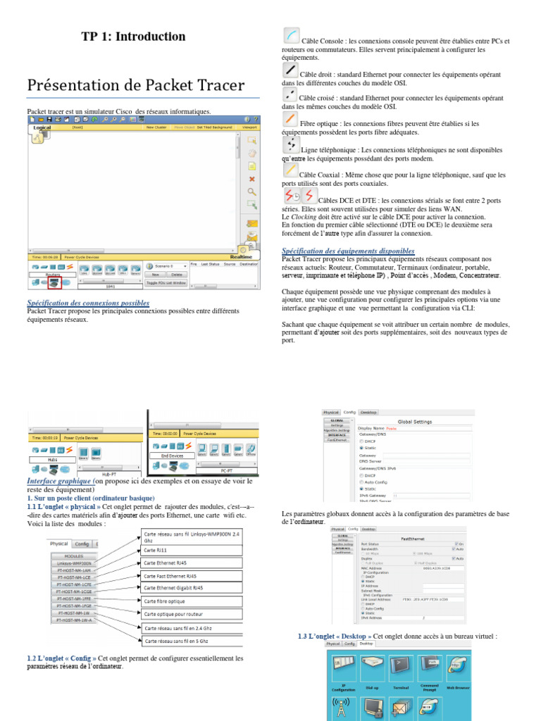 Introduction Packet Tracer Tp 1 Pdf