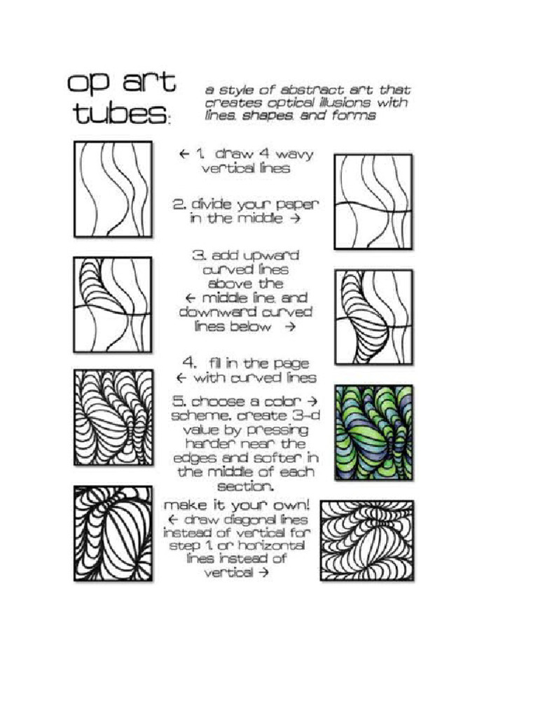 Op Art Tubes Directions | PDF