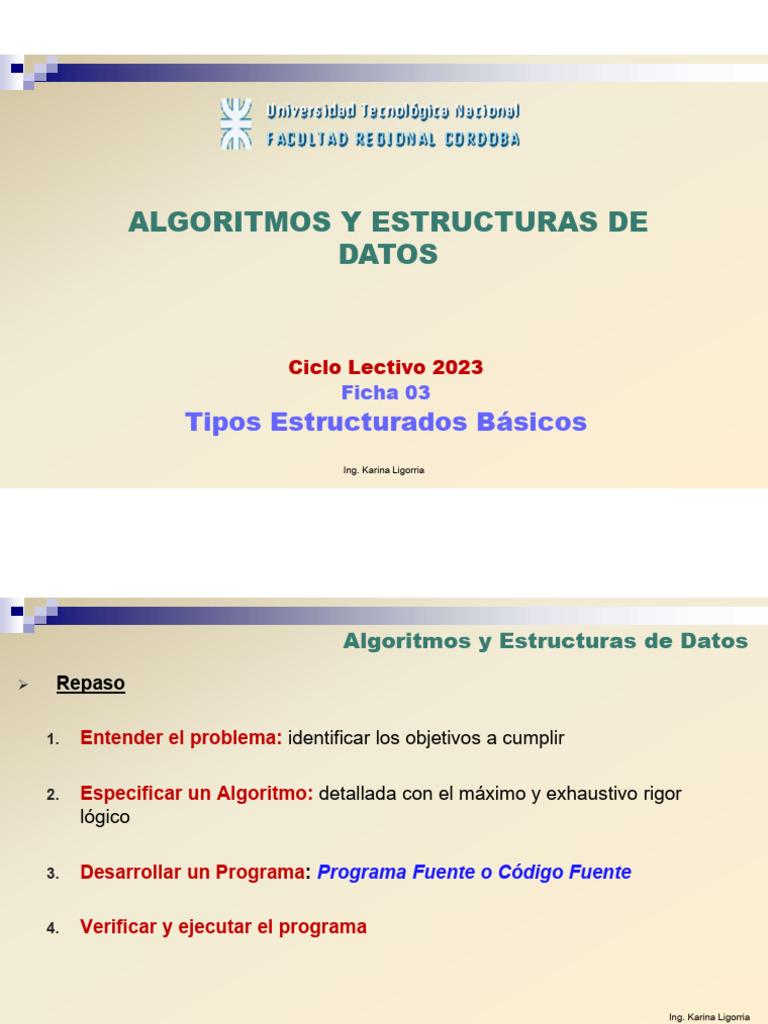 Ficha 03 (2023) - Tipos Estructurados Básicos (Python) | PDF