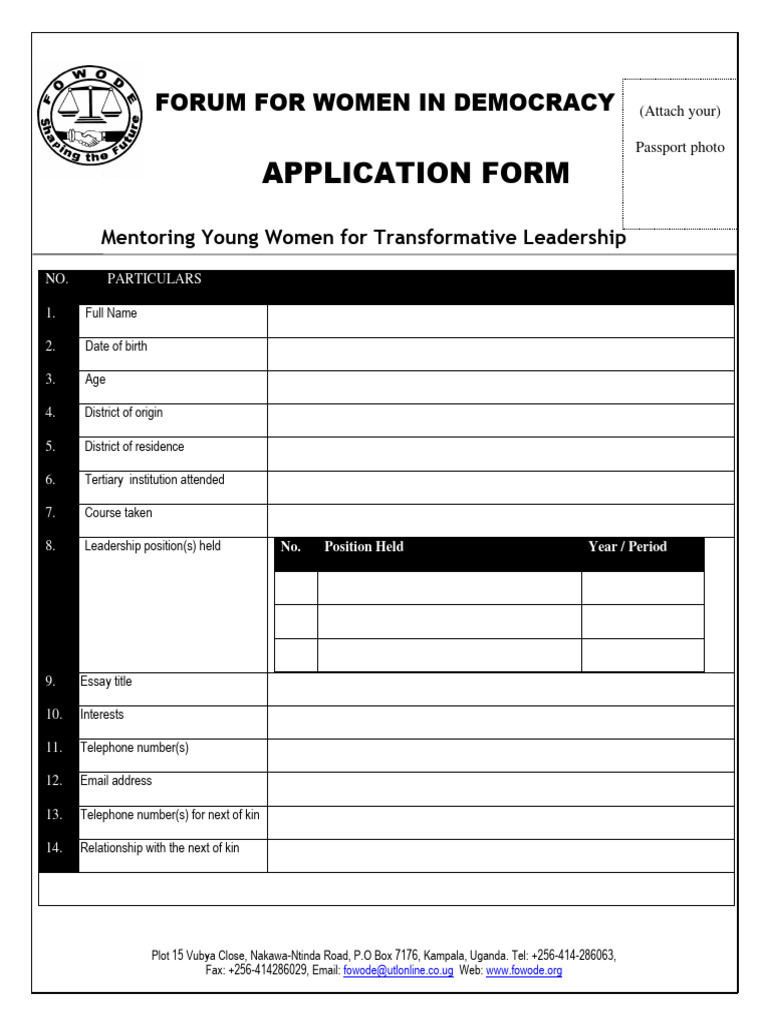 Camp Application Form | PDF