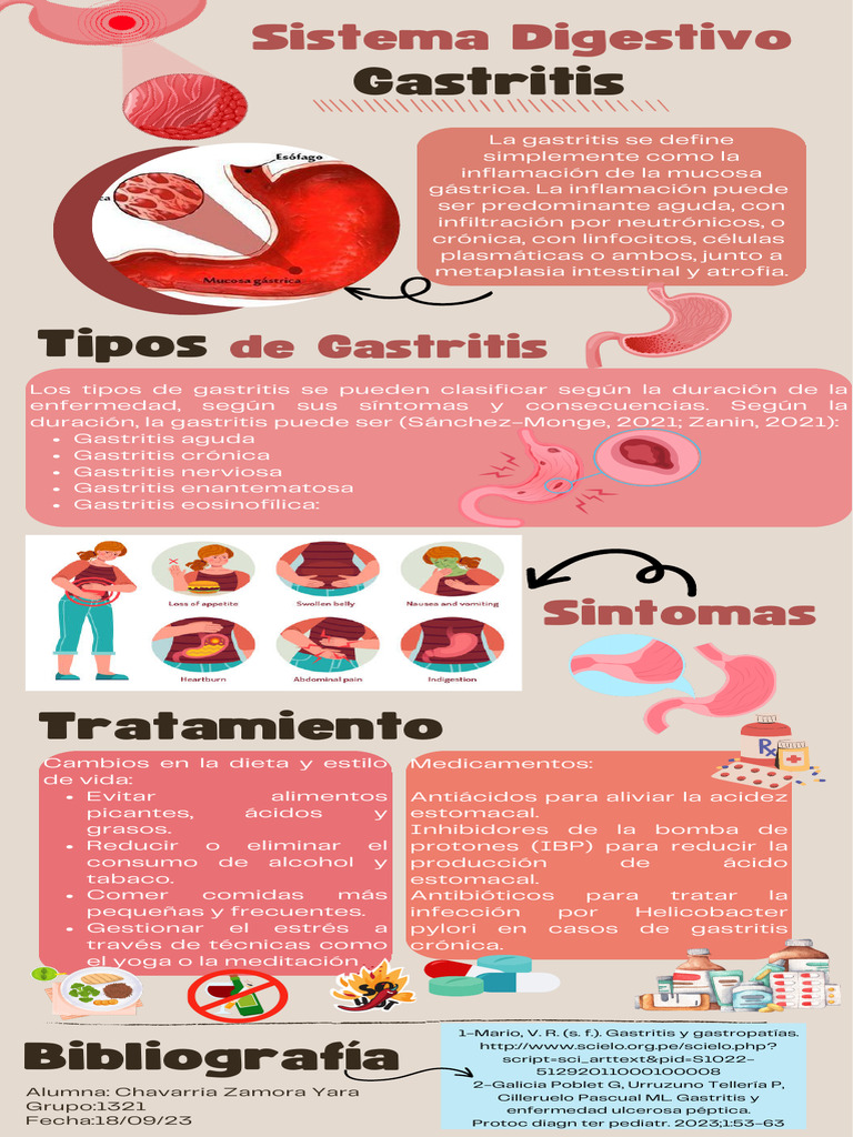 Infografía Generalidades de La Gastritis | PDF