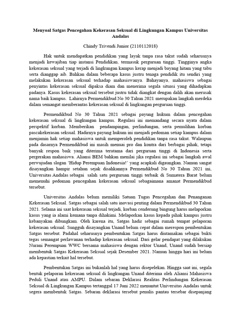 Chindy Trivendi Junior - Opini | PDF | Ilmu Sosial | Pengembangan Diri