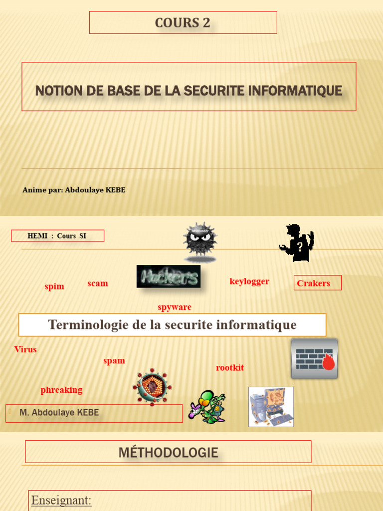 Chapitre 2 Terminologie de La Securite Informatique - Copie | PDF | Ordinateurs
