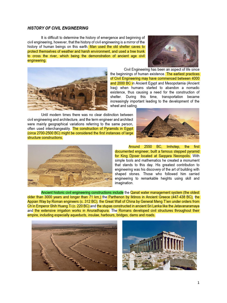 History of Civil Engineering | PDF | Civil Engineering | Engineering