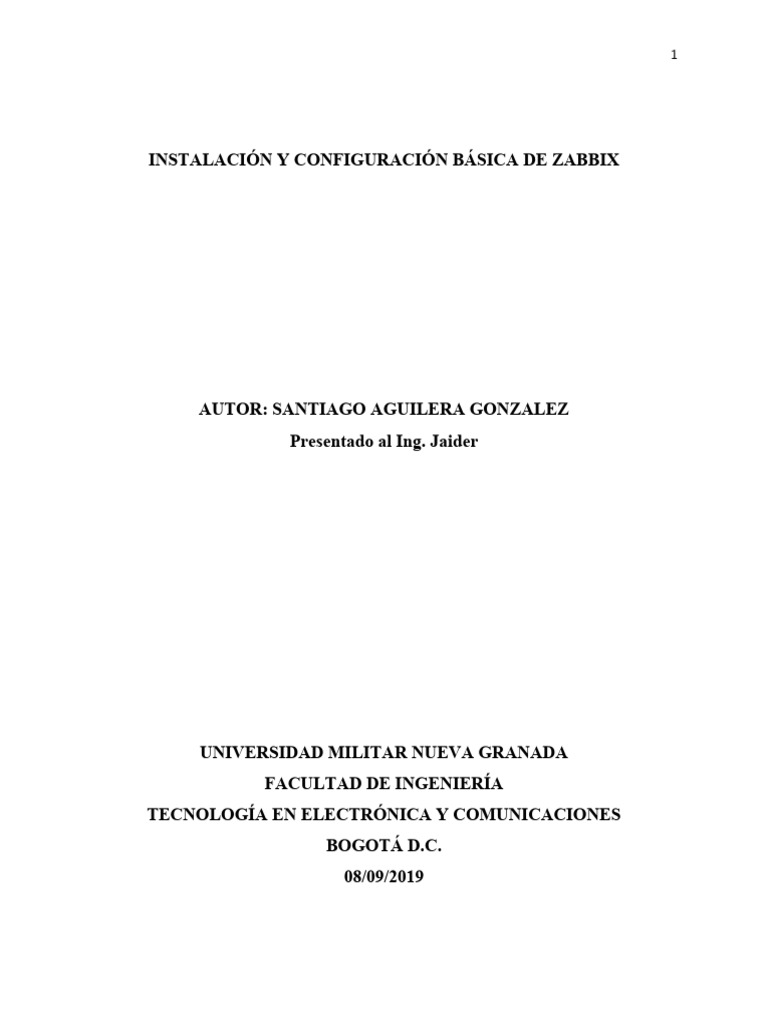 Instalación Y Configuración Básica De Zabbix Pdf