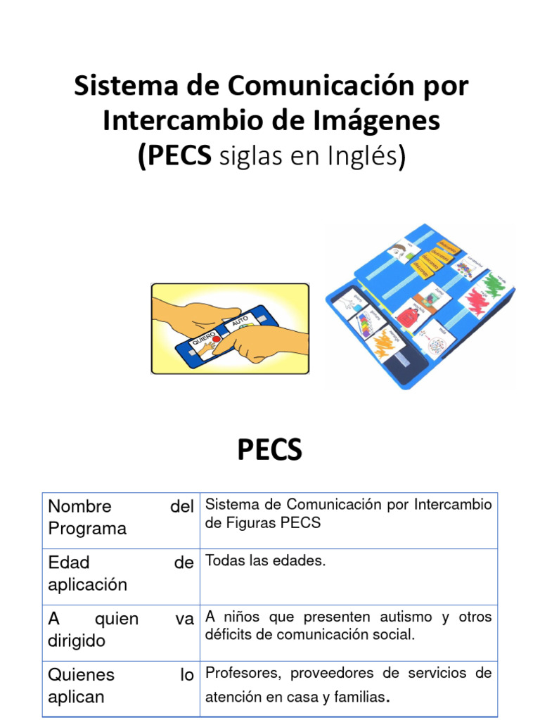 Pecs Herramienta para Alumnado Tea PDF | PDF