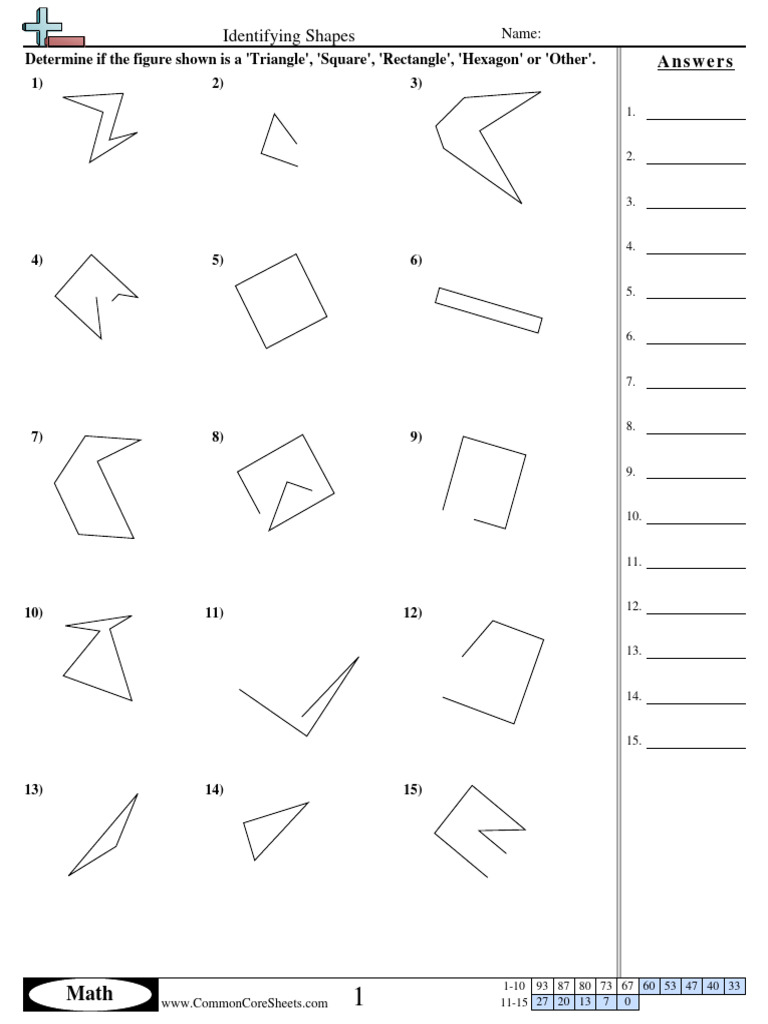 2 D Shapes Identify The Shapes Shown | PDF