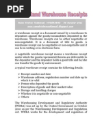eNWR Management SOP for Warehousemen | PDF | Clearing (Finance) | Business