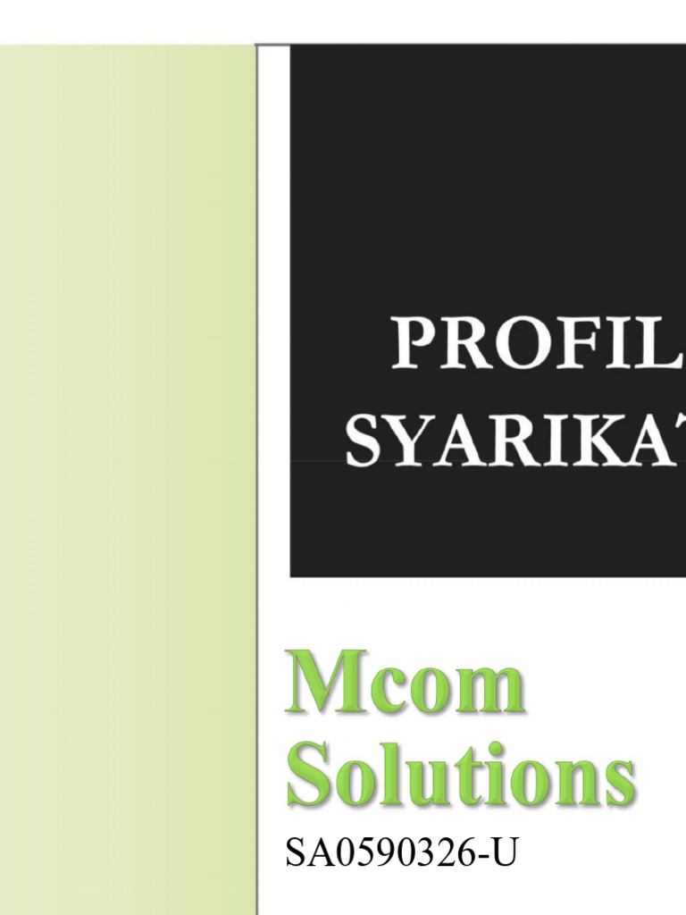 Profile Mcom Solutions | PDF