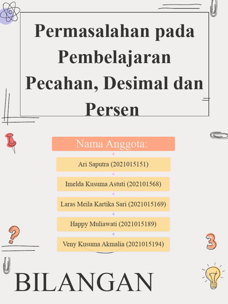 Pecahan, Desimal, Persen Kelompok 3 | PDF