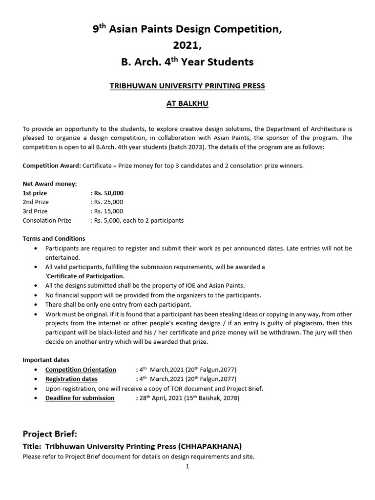 IOE - Kaleidoscope College Level Competition 2021 | PDF
