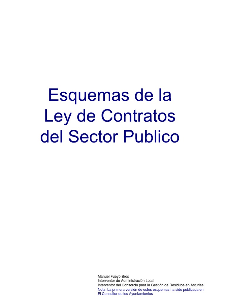 Resumen LCSP | PDF | Administración Pública | Arrendamiento