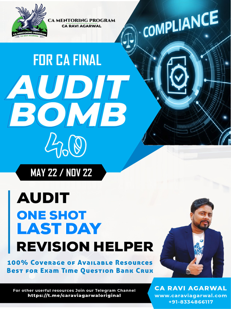 Sas - Audit Bomb 4.0 (CA Final) by CA Ravi Agarwal | PDF
