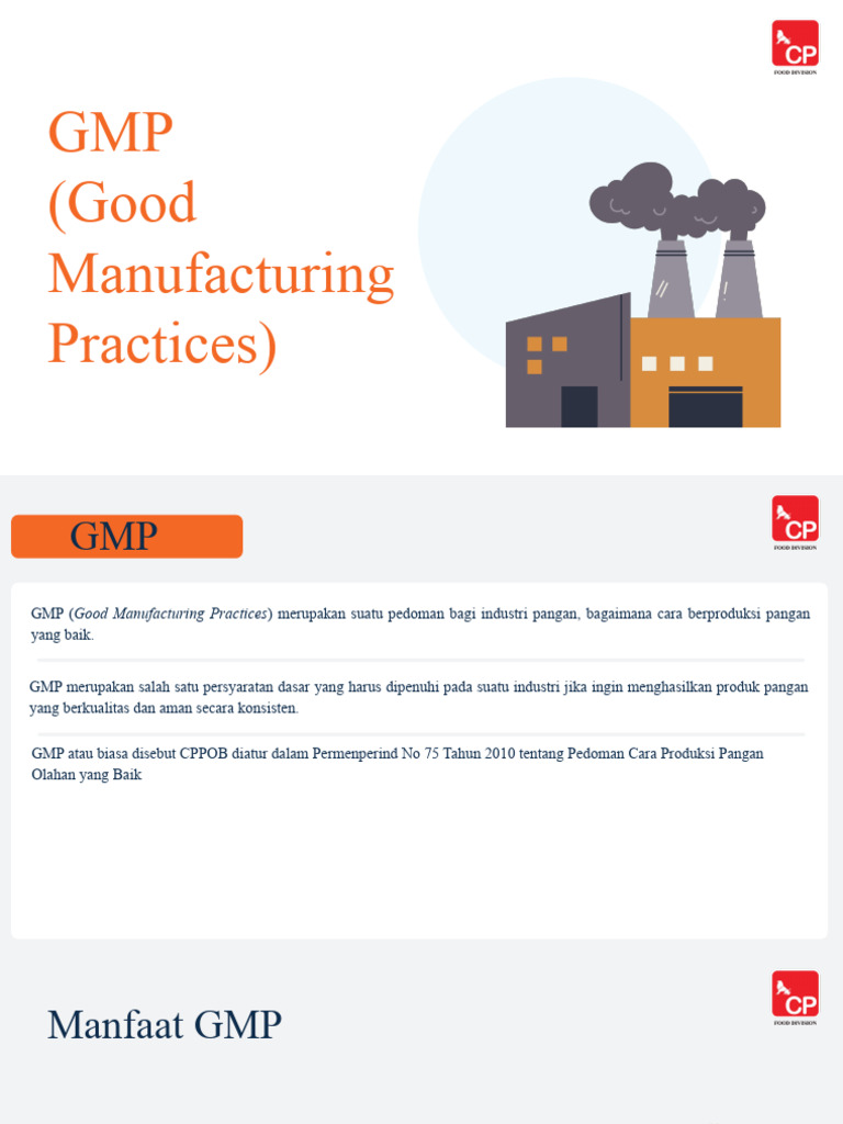 GMP (Good Manufacturing Practices) | PDF