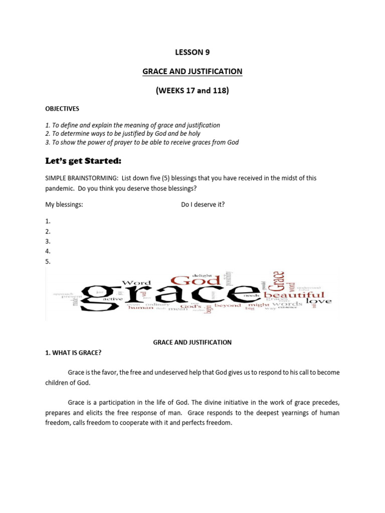 Grace and Justification | PDF