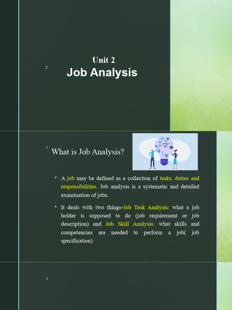 Unit 2_Job Analysis | PDF