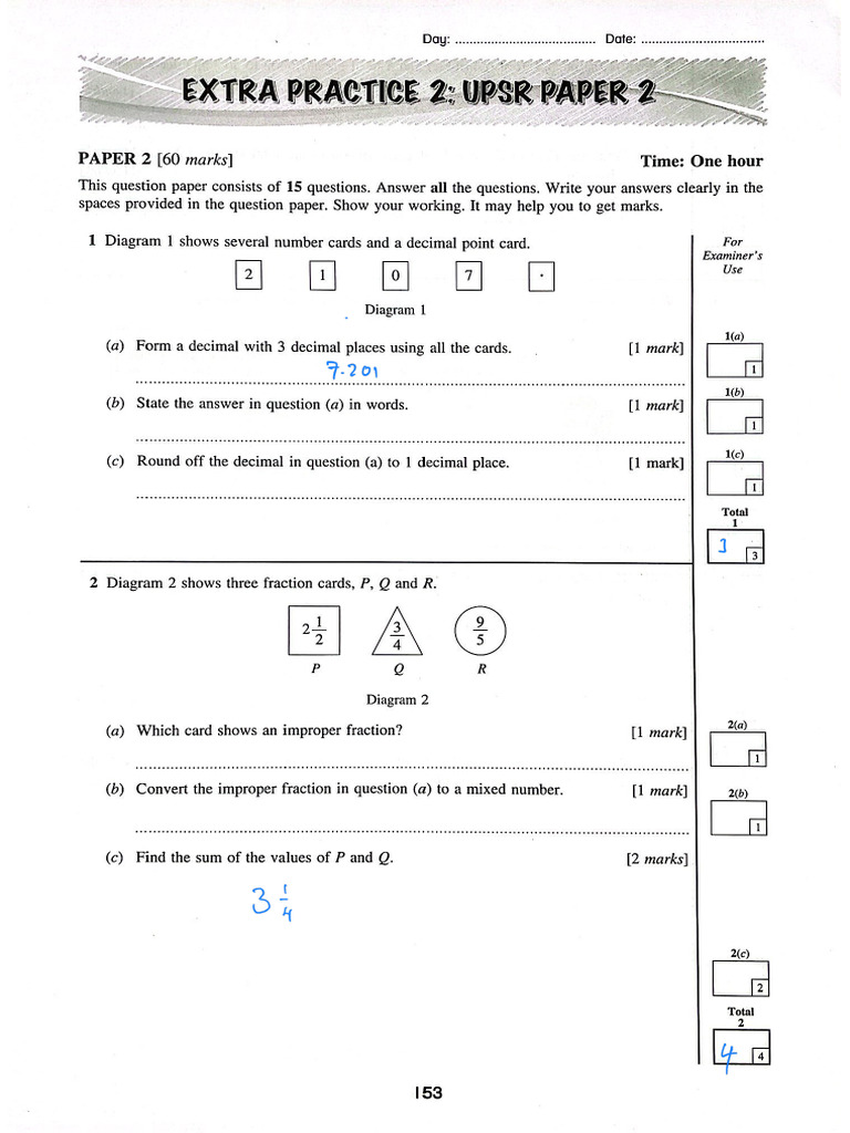 UPSR Paper 2 - M3 | PDF