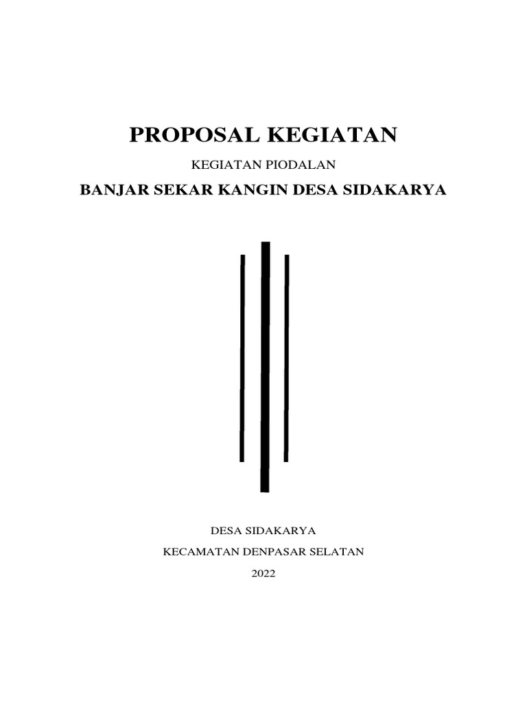 Proposal Teknis Kegiatan Aci 2023 | PDF