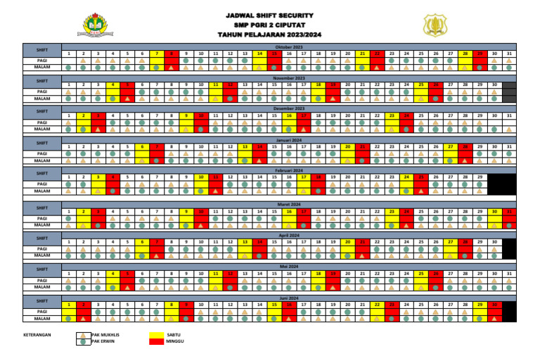 Jadwal Shift Security | PDF