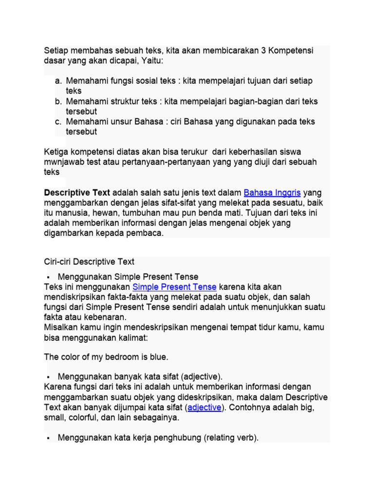 Deskriptive Text 2 | PDF