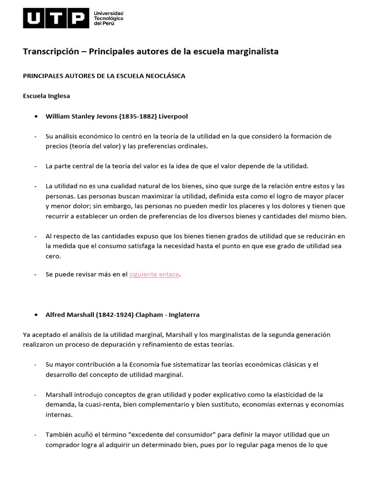 Semana 06 - Infografía - Principales Autores de La Escuela Marginalista ... Semana 06 - Infografía - Principales Autores de La Escuela Marginalista ...