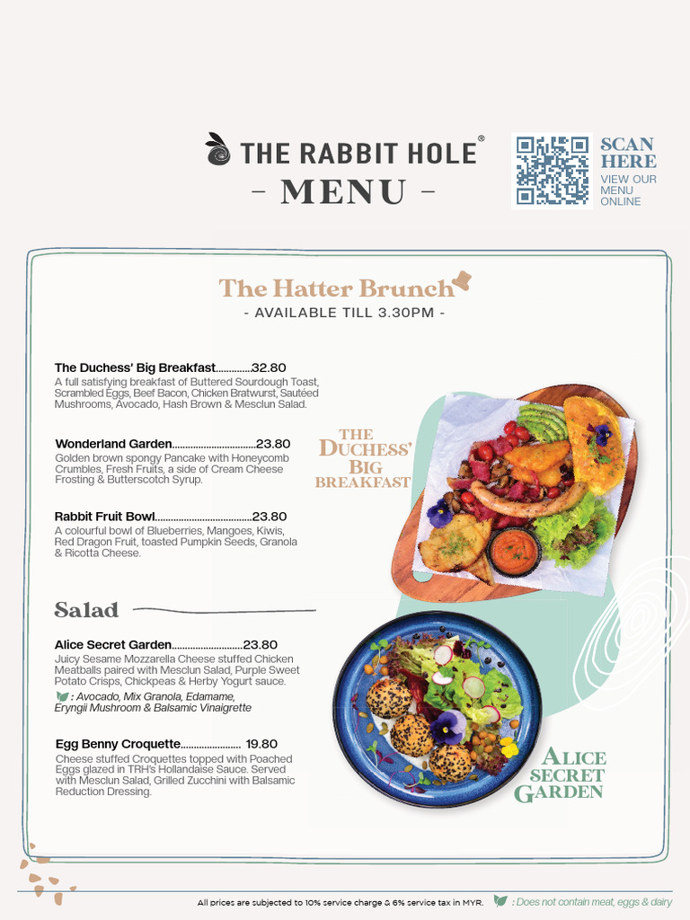 Rabbit Hole FOOD BEV MENU - NEW | PDF
