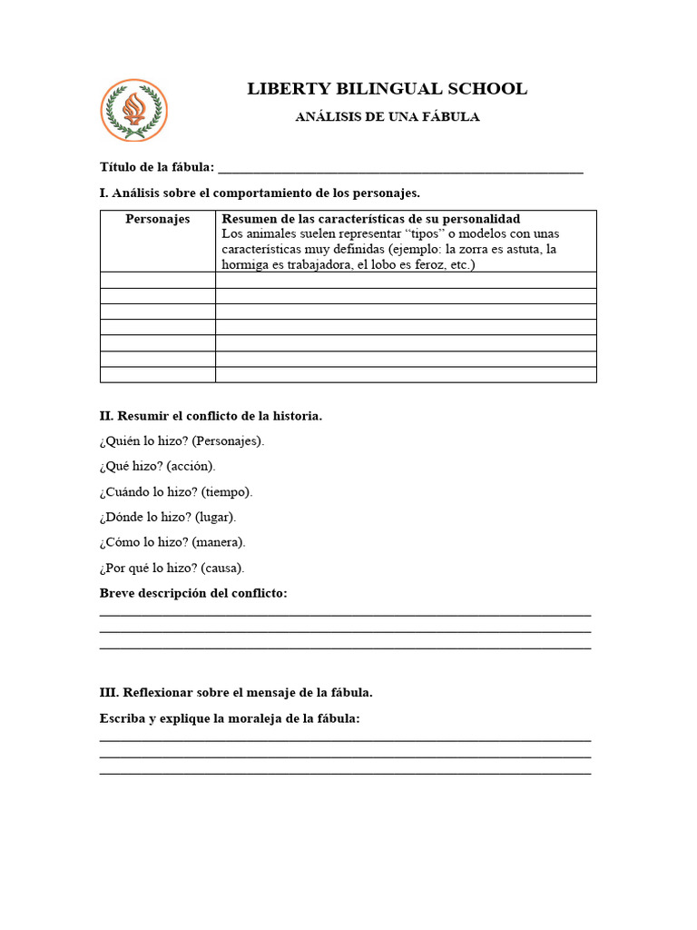 Analisis de Una Fabula | PDF | Filosofía | Libros para adolescentes