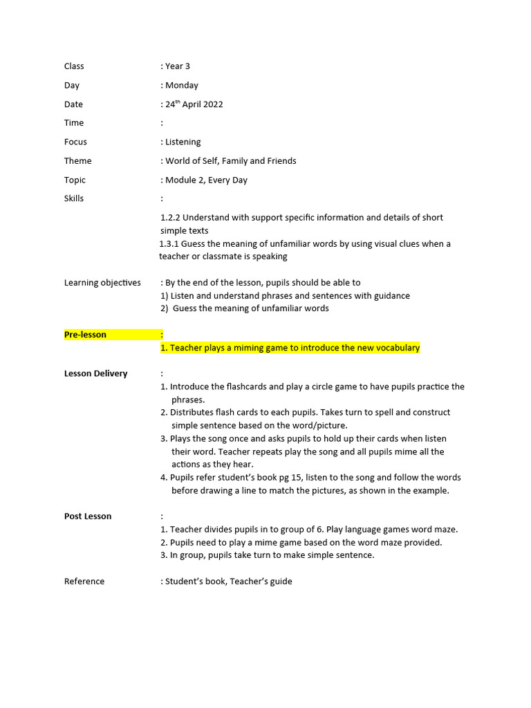 Lesson Plan Interview | PDF