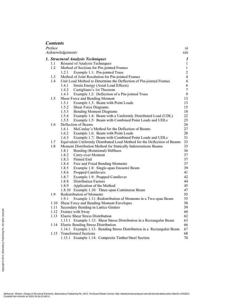 2-Design of Structural Elements - (Contents) | PDF