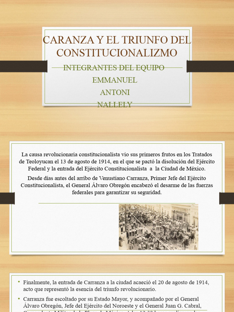 Caranza y El Triunfo Del Constitucionalizmo | PDF