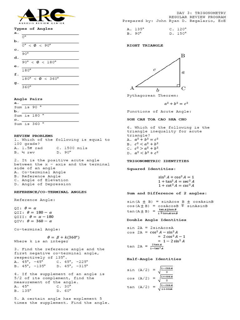 3.2 - Trigonometry | PDF